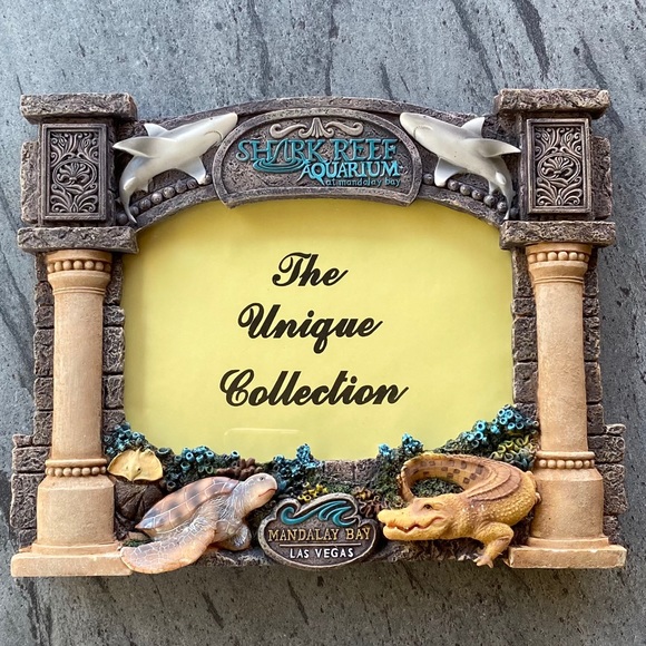 Hand Crafted | Accents | Collectible Resin Photo Frame Shark Reef ...
